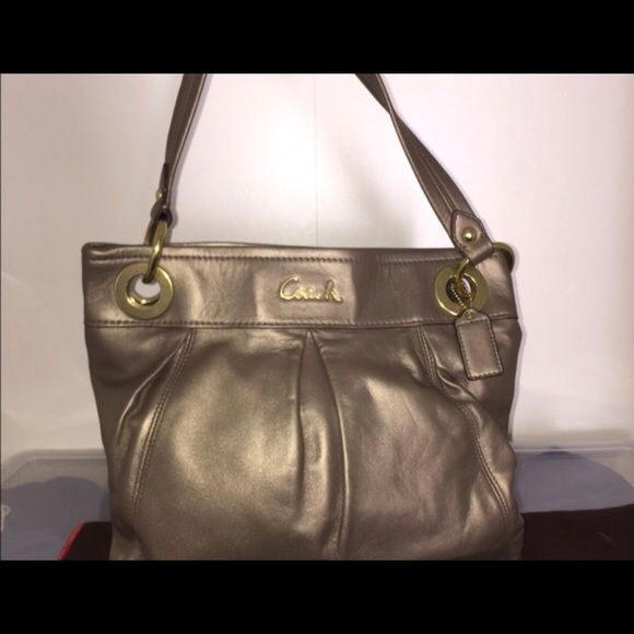 Coach | Bags | Like New Pewter Colored Tote Bag | Poshmark